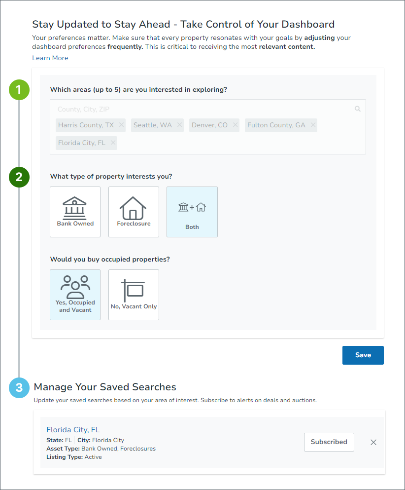 Your Preferences Help You Find the Right Properties - Auction.com